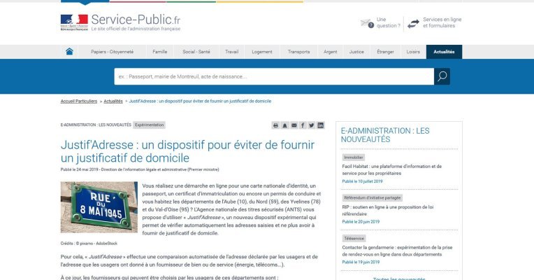 Justif'Adresse : un dispositif pour éviter de fournir un justificatif ...